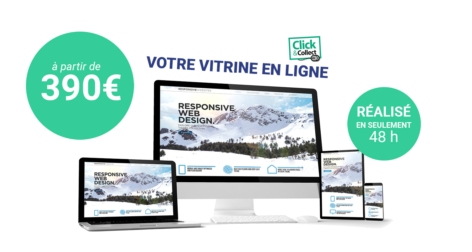 site click and collect - My green Website